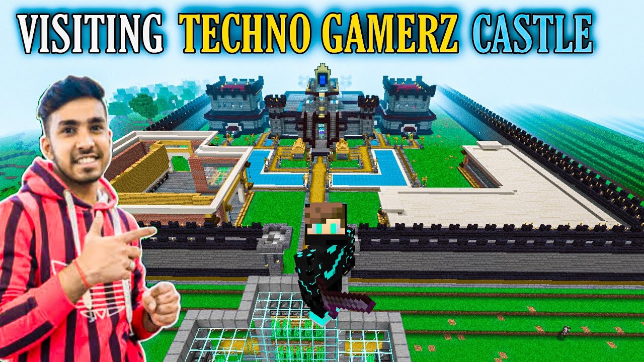 visiting techno gamerz castle in minecraft @techno gamerz - YouTube
