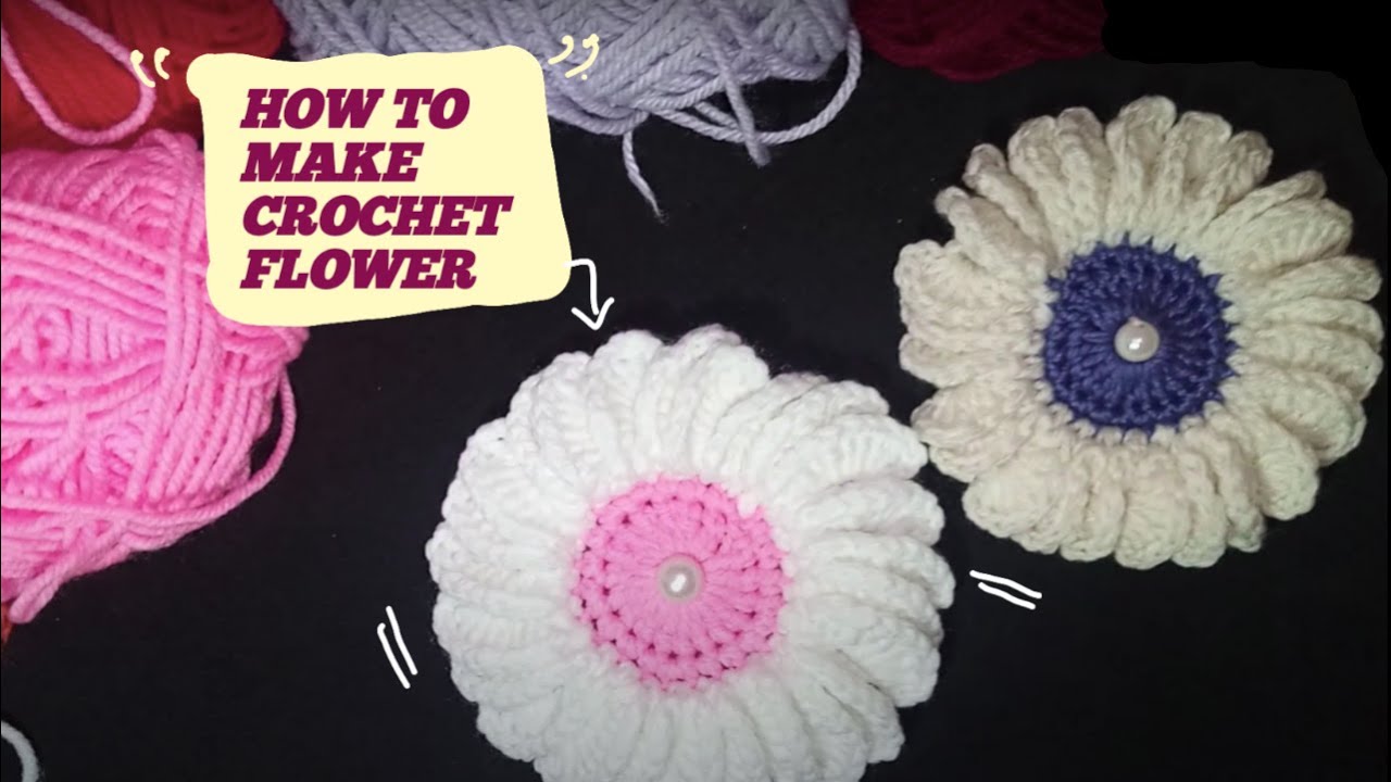 How to make Crochet Petal flower | Easy | Handmade | Tutorial - YouTube