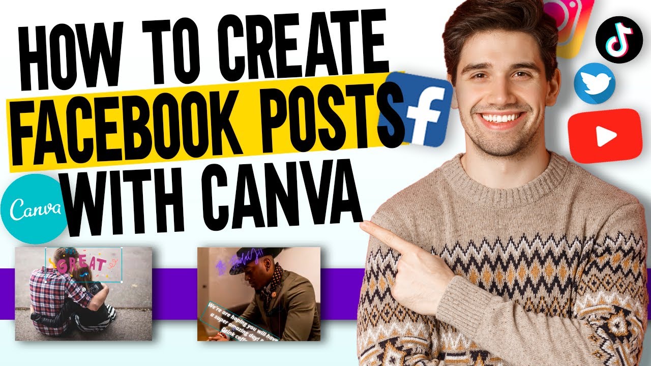 How to Create A Facebook Posts With Canva 2021 💥 - YouTube