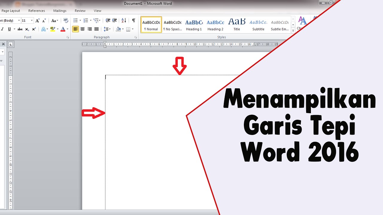 Menampilkan Garis Tepi Word 2016, Emang Bisa?? - YouTube