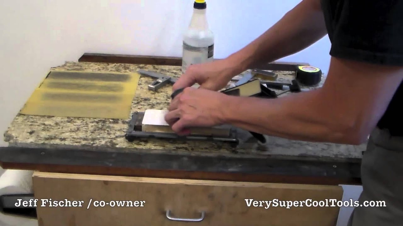 2 of 2 SHARPENING USING WATER STONE HOLDER WITH LEVELING MECHANISM ...