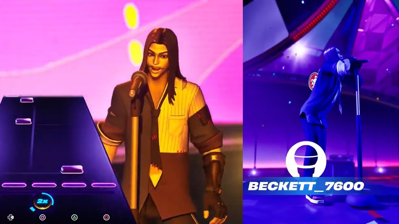Fortnite Guitar Hero but I'm the singer - YouTube