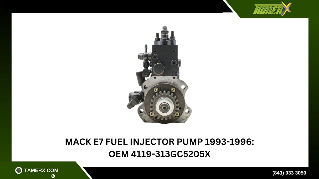 Mack E7 Fuel Injector Pump 1993-1996: OEM 4119-313GC5205X - YouTube