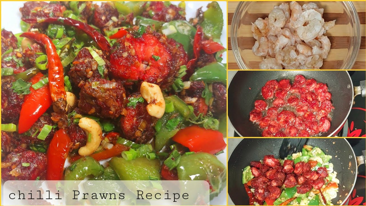 Chilli Prawns Recipe | Seafood Starter | Restaurant Style Chilli Prawns ...