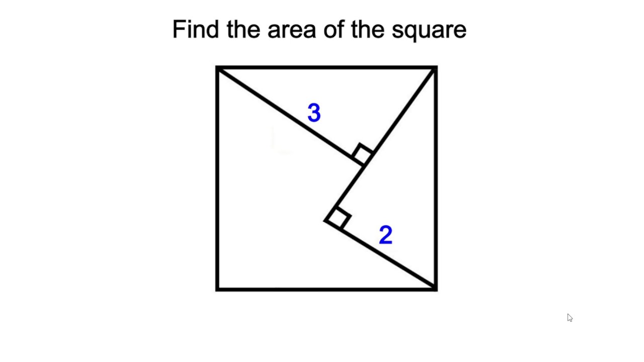 Find the area of the square - YouTube