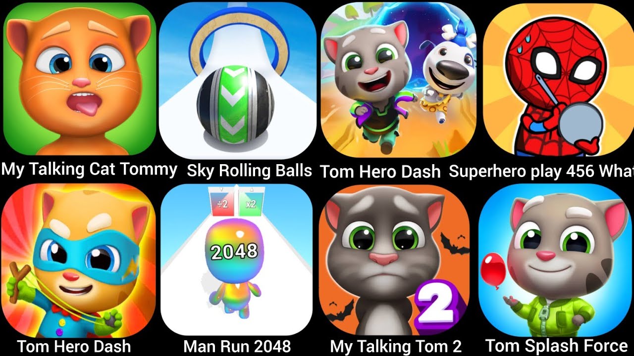 Tom Splash Force, Superhero play 456 What If,Tom Time Rush,My Talking ...