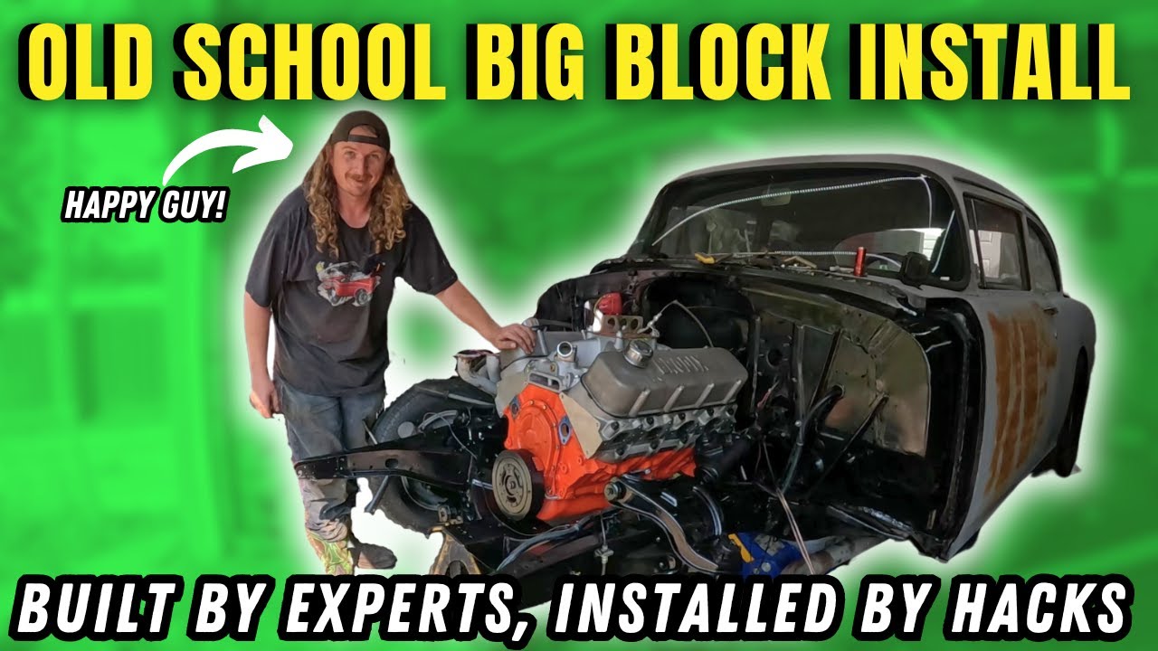 ITS A BIG ONE! New Big Block for MORE POWER! 55 Chevy gets rowdy! - YouTube
