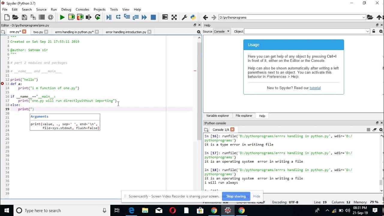 __ name__ and __main__ python part1 - YouTube