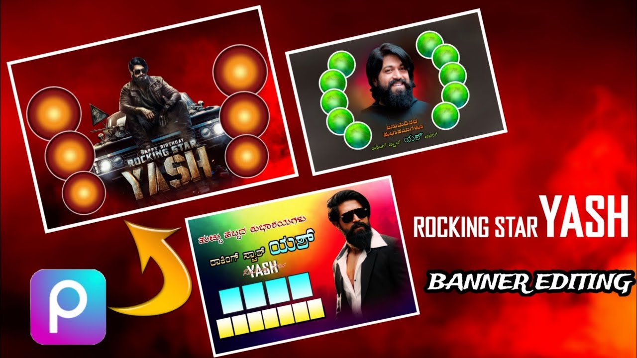 ROCKING STAR YASH BIRTHDAY BANNER EDITING | YASH BIRTHDAY - YouTube