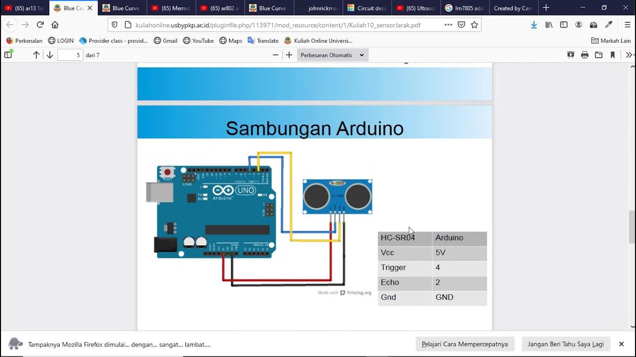 Mengukur Jarak Dengan Ultrasonic #Arduino - YouTube