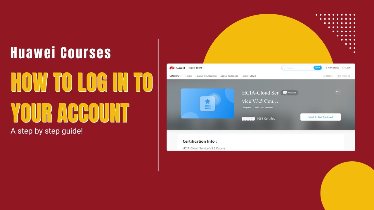 How to Login | Huawei Courses - YouTube