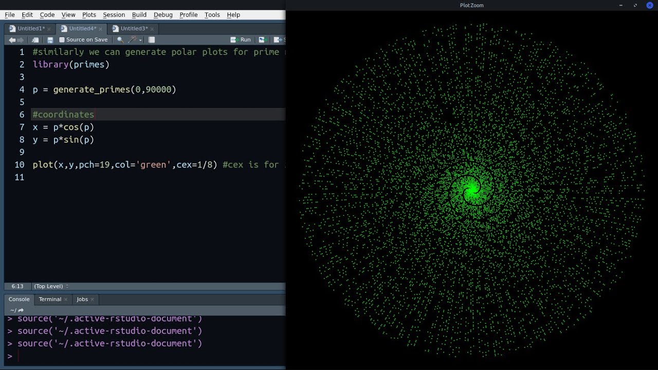 Plot Prime numbers | R programming | polar plots - YouTube