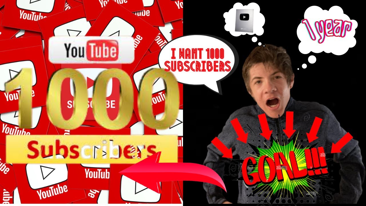 My new subscriber goal 1000 subscribers - YouTube