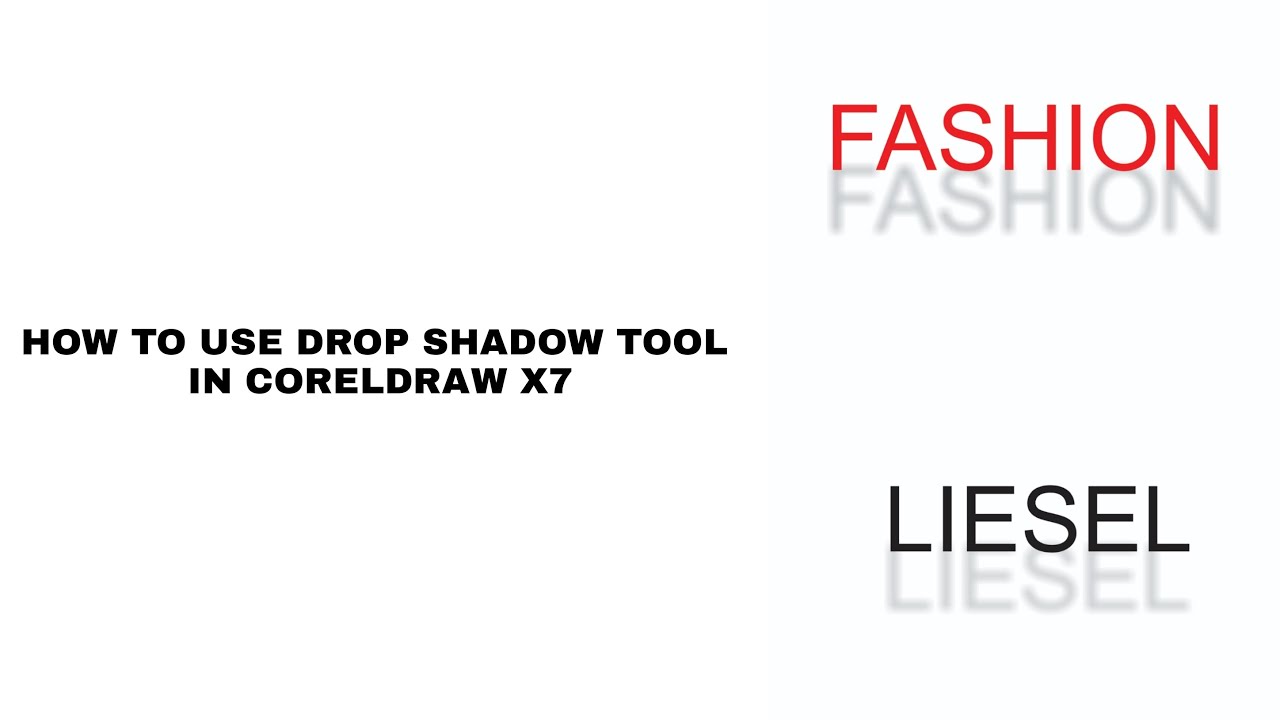 How To Use Drop Shadow Tool In CorelDraw X7 - YouTube