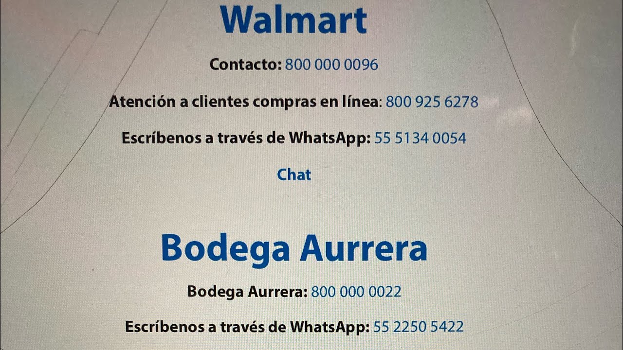 Teléfonos de Corporativo Walmart - YouTube