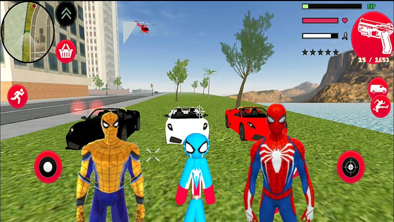 Superhéroe Stickman Juego - US Captain America Stickman Rope Hero New ...