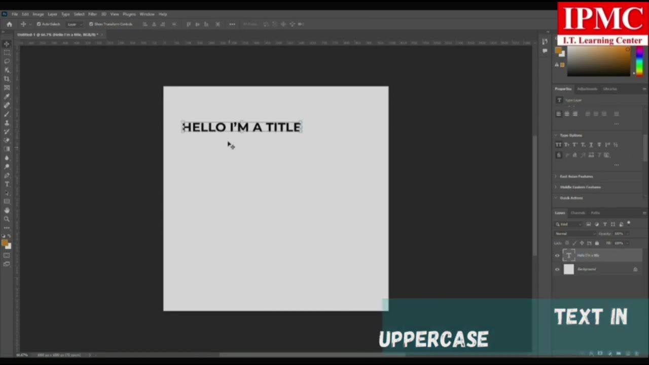 HOW TO USE TEXT TOOL IN PHOTOSHOP. - YouTube