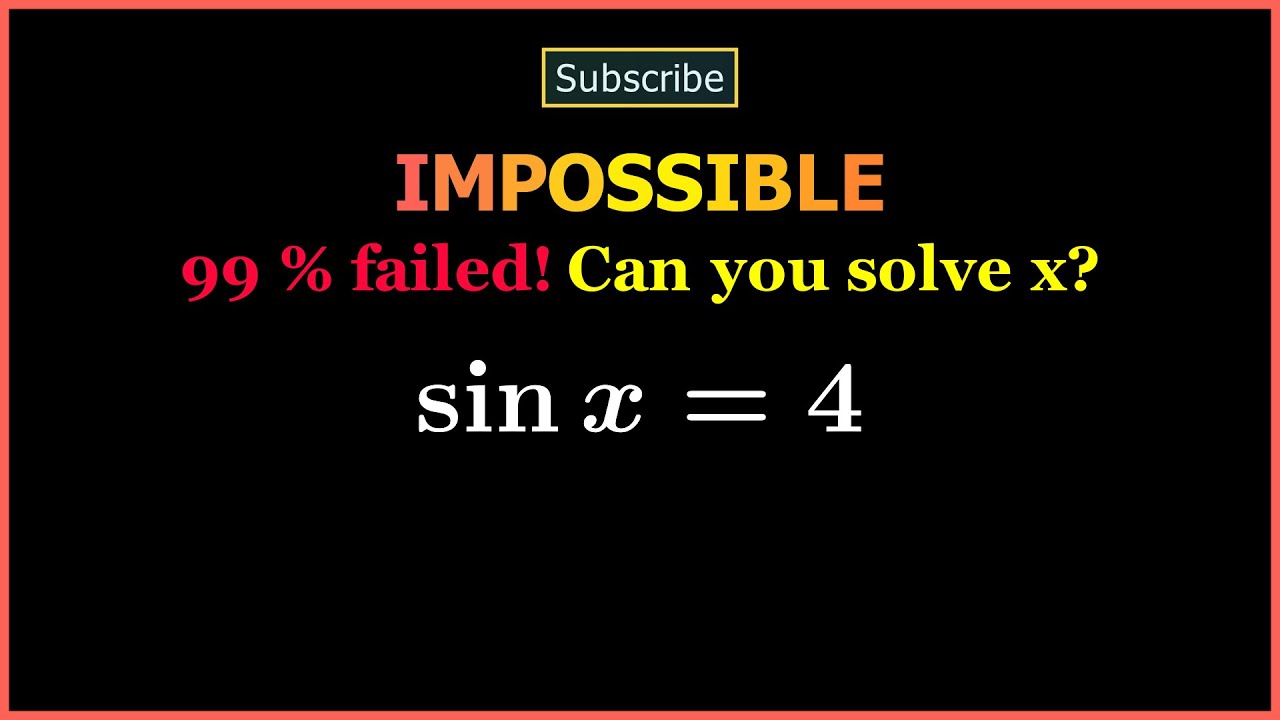 🚨 This Math Problem is IMPOSSIBLE! 99% FAIL to Solve It! 🤯 | Can You ...