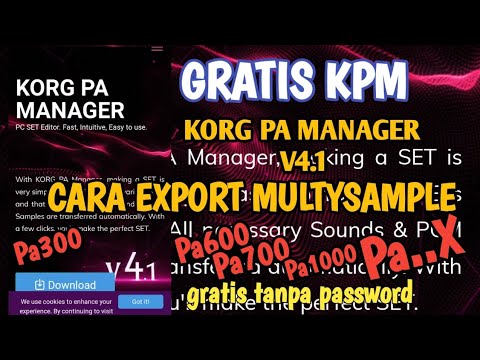 GRATIS FREE DOWNLOAD KPM KORG PA MANAGER Cara ExporT Multysample Korg ...
