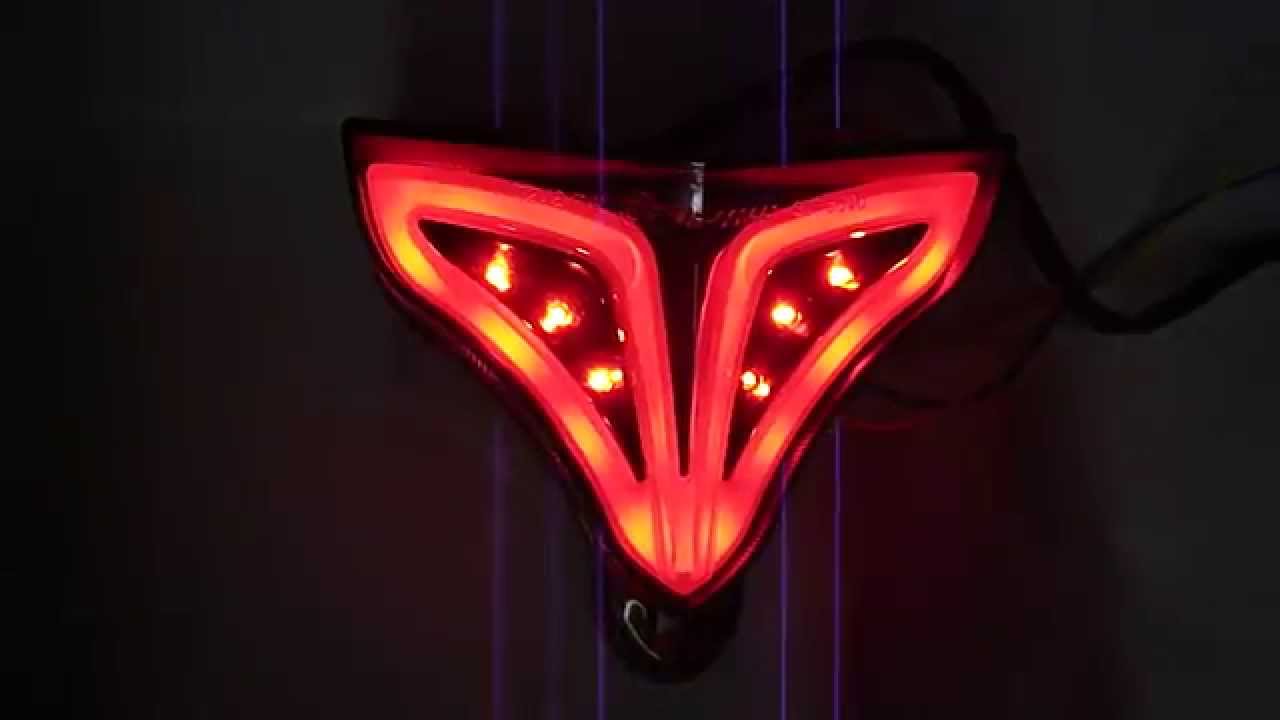 YAMAHA R1 YEAR 2009 -2014 LED TAIL LIGHT SMOKE LENS / BLACK HOUSING ...