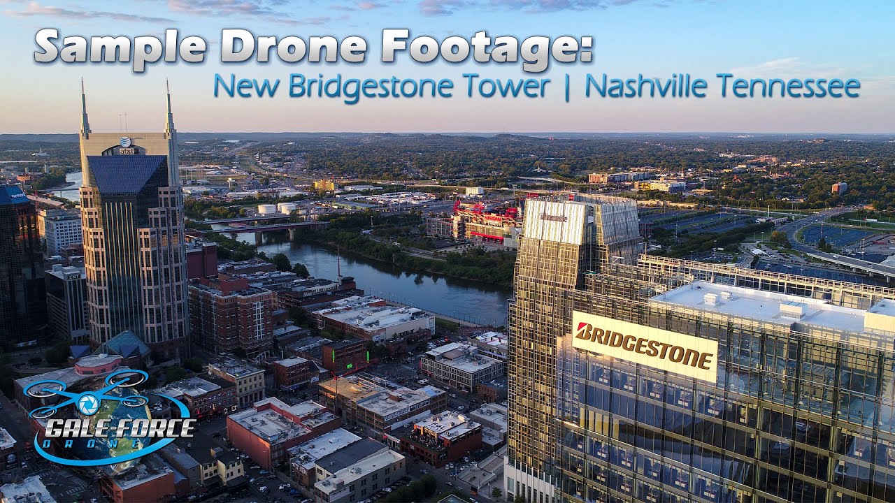 Drone Footage Sample: New Bridgestone Tower at Golden Hour – Nashville ...