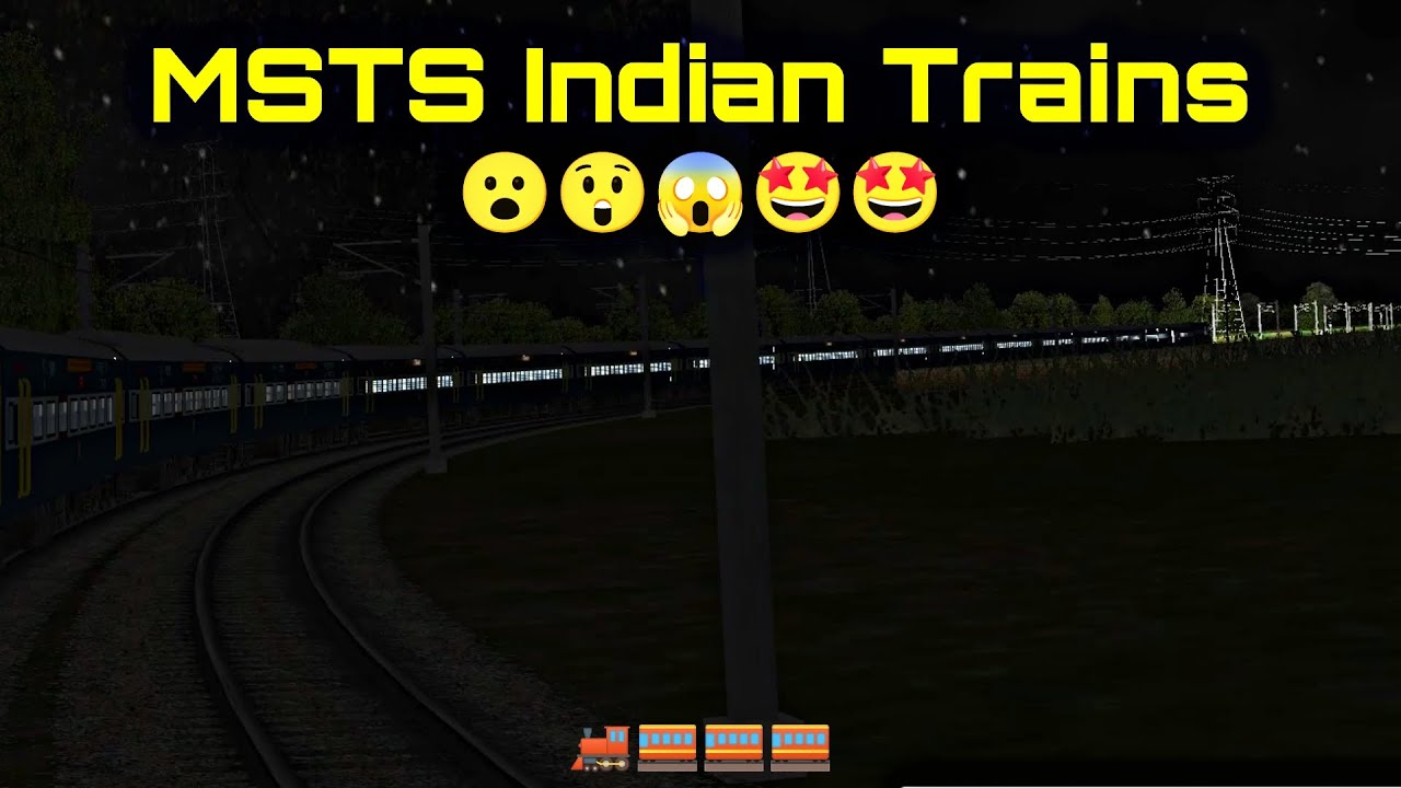 Microsoft Train Simulator || Indian Trains || Train Journey At Night ...
