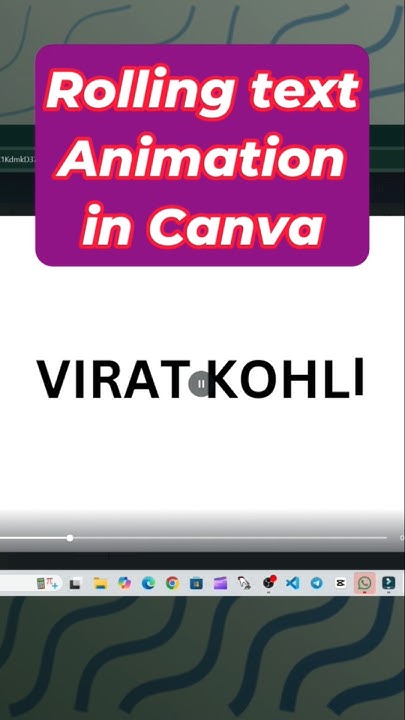 How to Make Rolling Animated Text in Canva #textanimation #text #rollinganimation #rollingtext ...