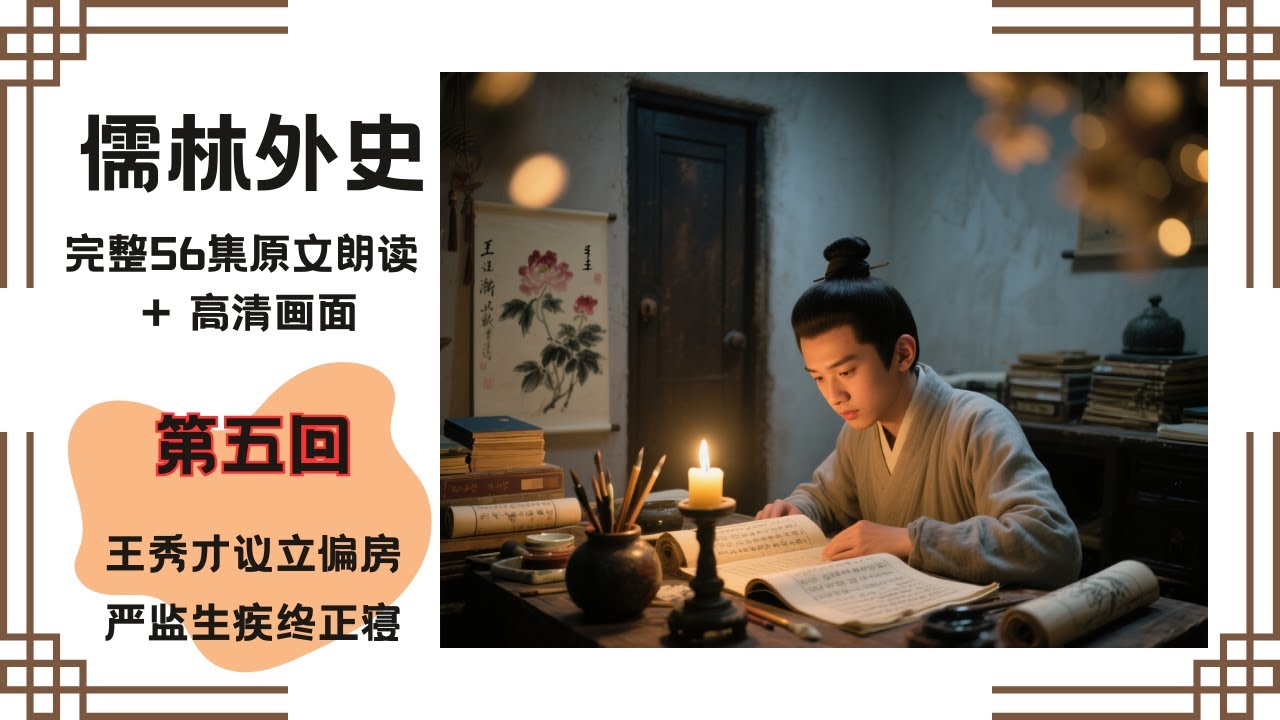 儒林外史 第五回 王秀才议立偏房 严监生疾终正寝｜古典文学名著｜国学经典有声书 - YouTube