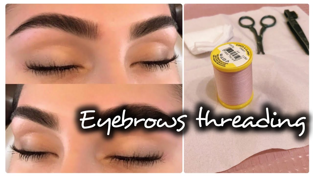How to Thread Eyebrows at Home | Salon Style Eyebrow Shaping - YouTube