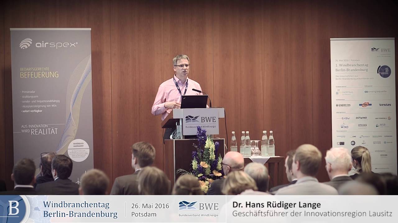 Dr Hans Rüdiger Lange, Geschäftsführer der Innovationsregion Lausitz ...