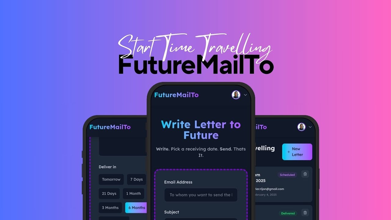 FutureMailTo - Send Emails to Future | ReactJS | Email Scheduler - YouTube
