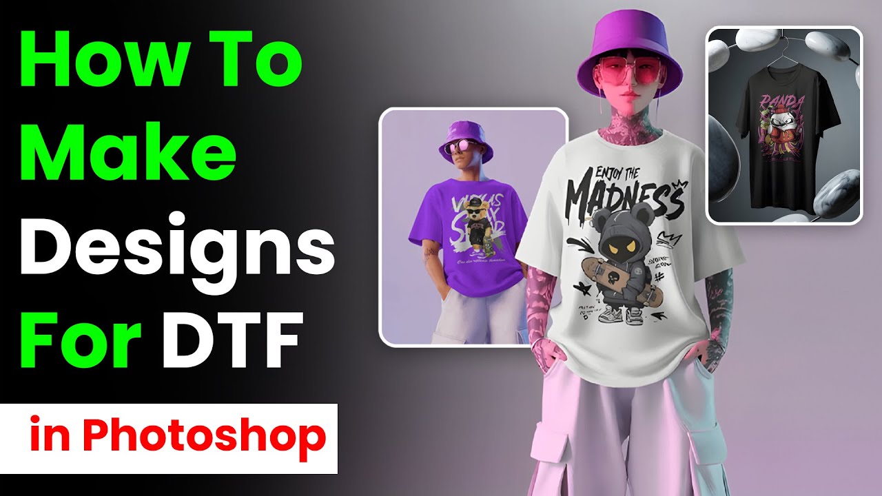 How to make design for dtf in photoshop | how to edit for dtf printing ...