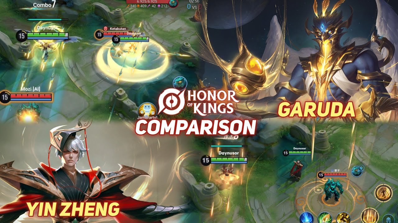 HoK Comparison Garuda & Yin Zheng Skill Effect | HoK Global VS HoK ...