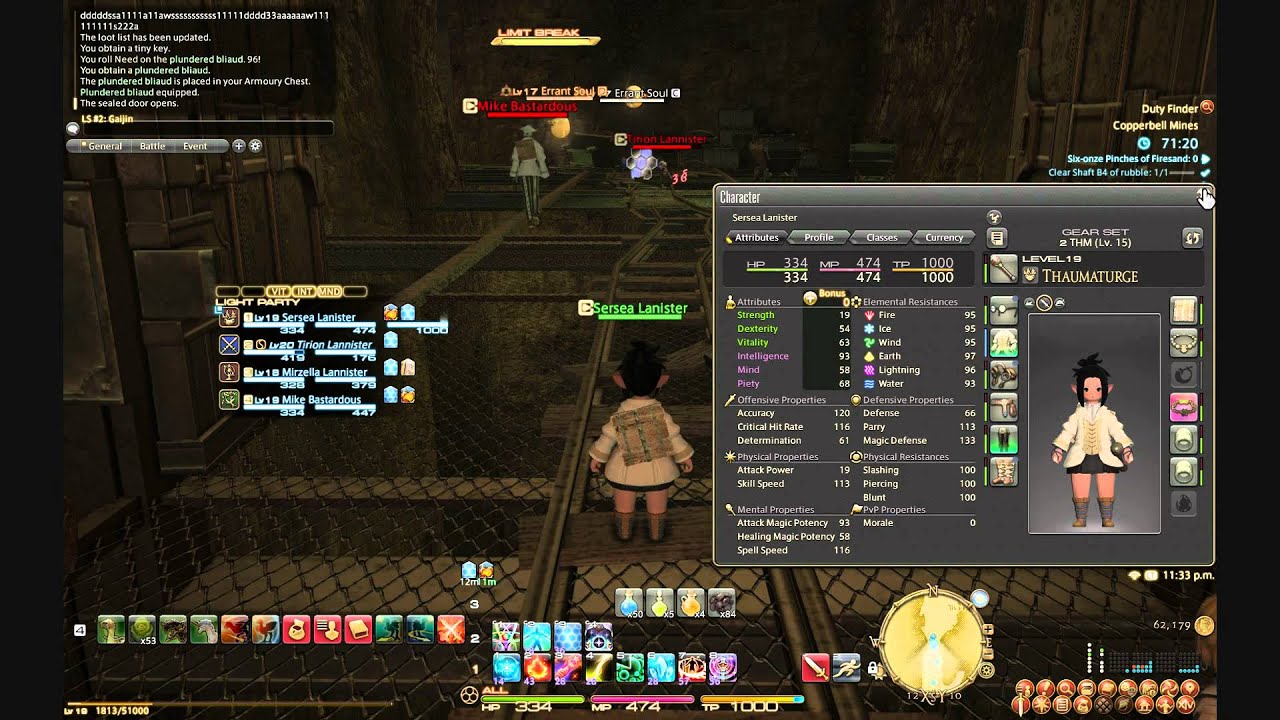 ffxiv -Copperbell Mines(дадж 17лв) - YouTube