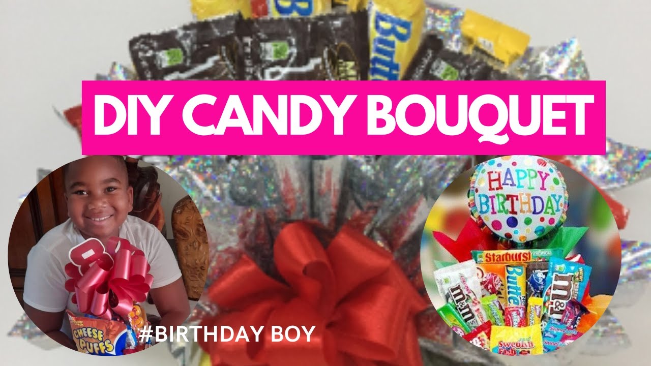 HOW TO MAKE A DIY BIRTHDAY SNACK BOUQUET / CANDY BOUQUET - YouTube