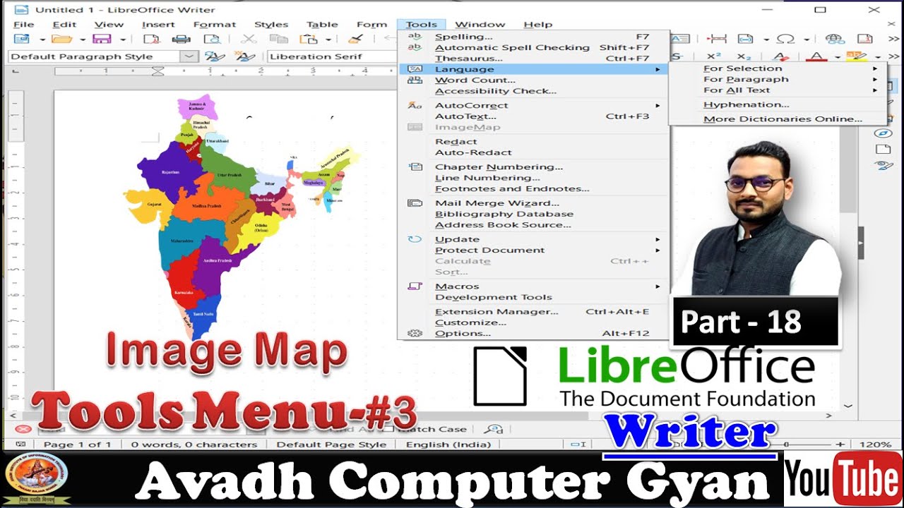 Libreoffice Writer Part 18 | LibreOffice writer in hindi | Writer Tools ...