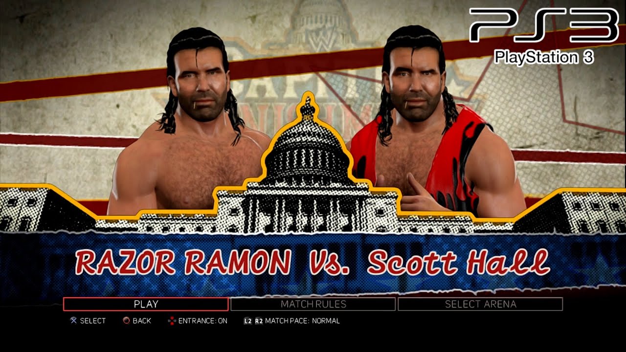 WWE 2K17 PS3 - Razor Ramon VS Scott Hall - (KO On) [2K][mClassic] - YouTube