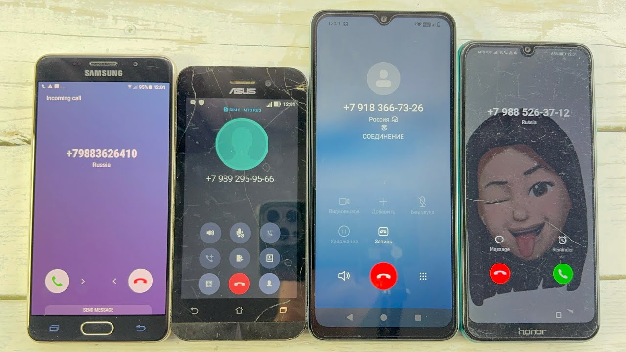 Incoming Call Samsung Galaxy A5 + Asus ROX + Infinix X675c + Honor Note ...