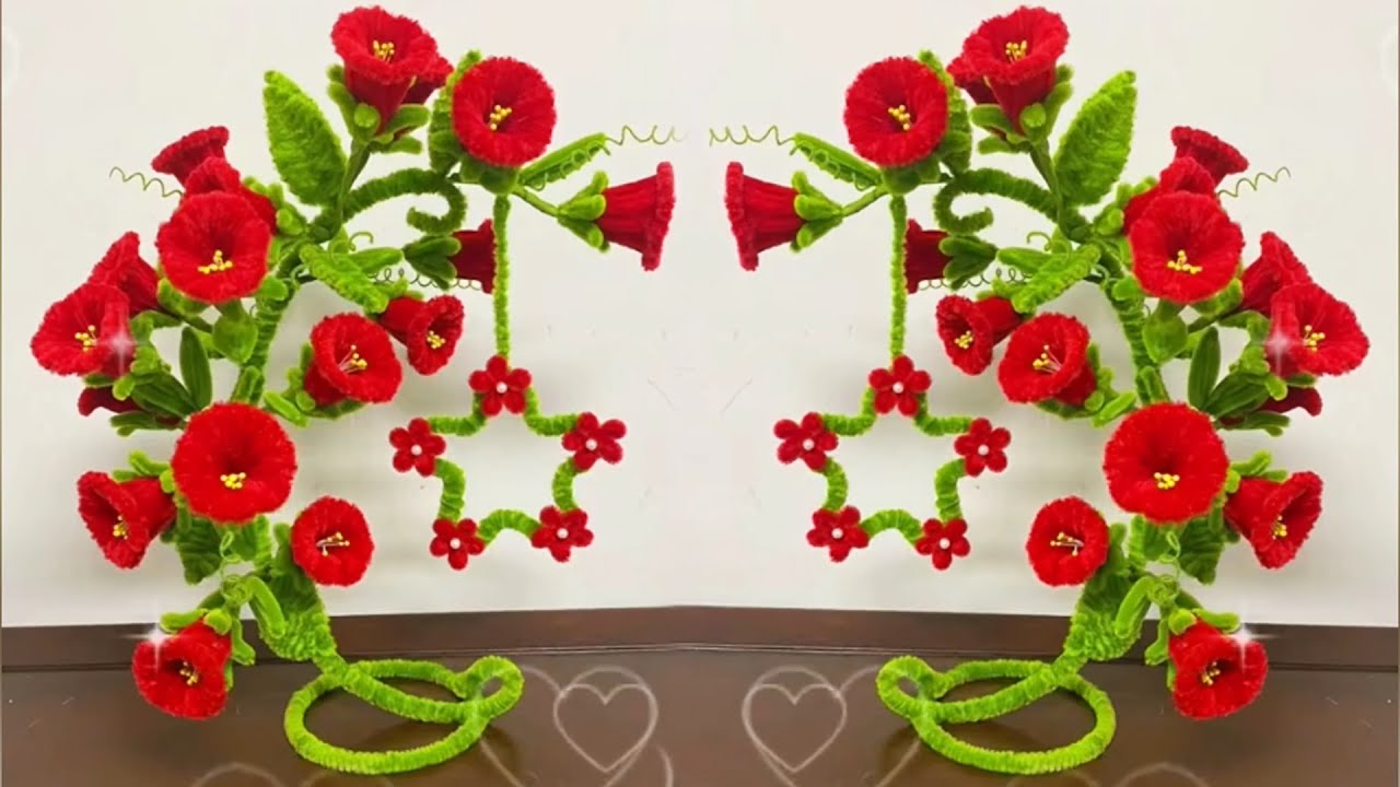 It's so Beautiful 🌺 Superb Pipe Cleaner Flower Making / Home decoration ...