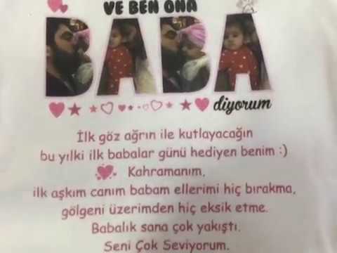 Babalar Günü Hediyesi Kız Bebek Zıbını Baskısı