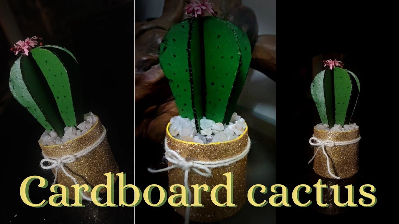 to make cactus with cardboard at home! Simple diy - YouTube