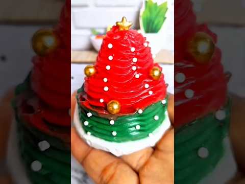 Watch this Tiny pine Cake disappear! (Reverse Decorating) ✨