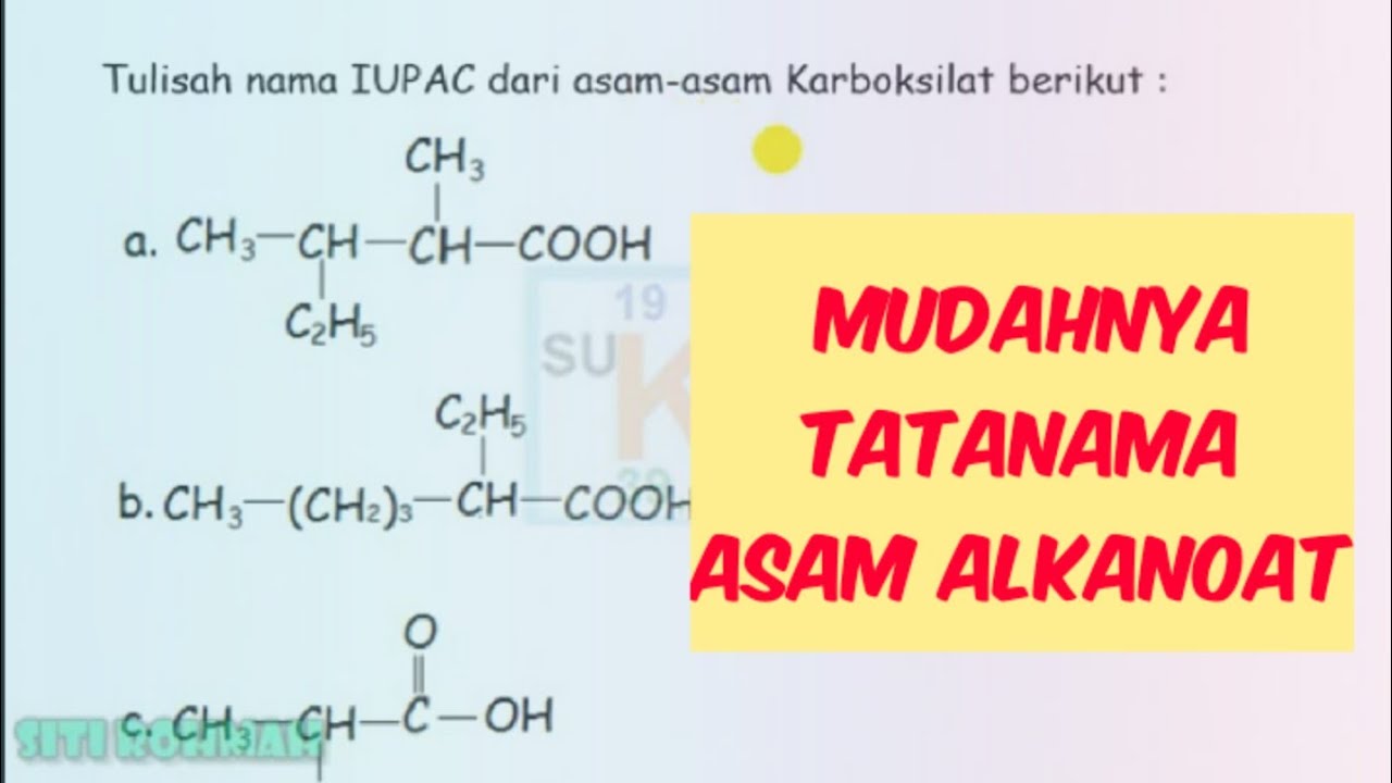 TATANAMA ASAM ALKANOAT - KIMIA SMA - YouTube