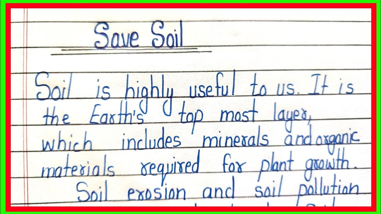 essay on save soil in english/mitti bachao par nibandh - YouTube