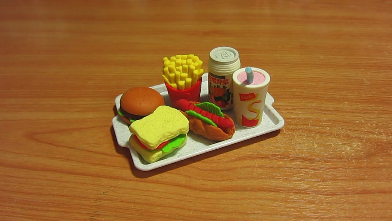 Iwako Eraser - Fast Food (With Music) - YouTube