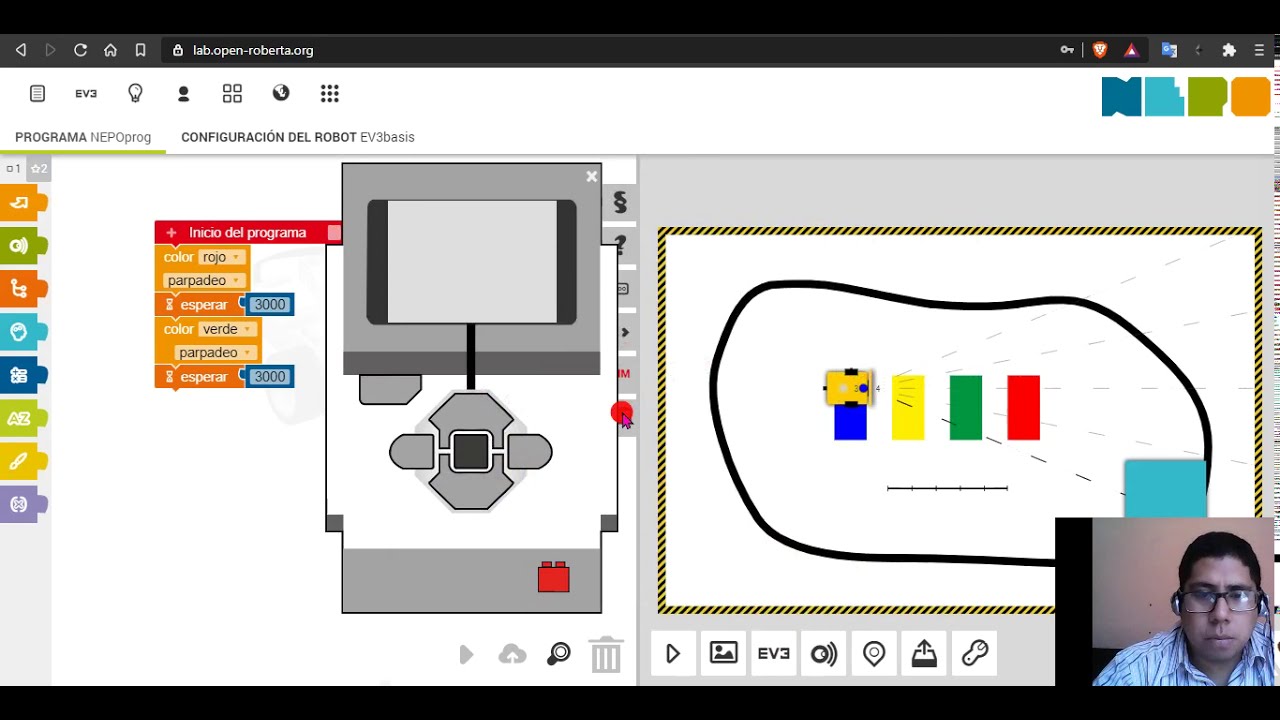 Programar colores de la pantalla Bloque EV3 Open Roberta Lab - YouTube