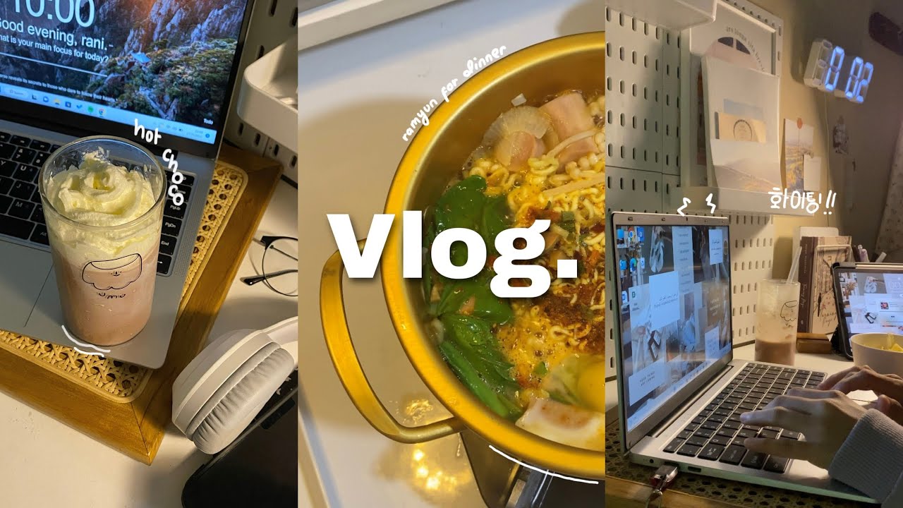 daily vlog☕️📚: pulling an all nighter😵, productive day, ramyun for ...