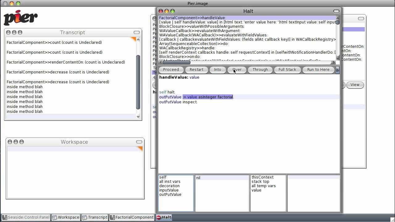 squeak smalltalk tutorial: seaside components 0.0.0.25.1.mov - YouTube