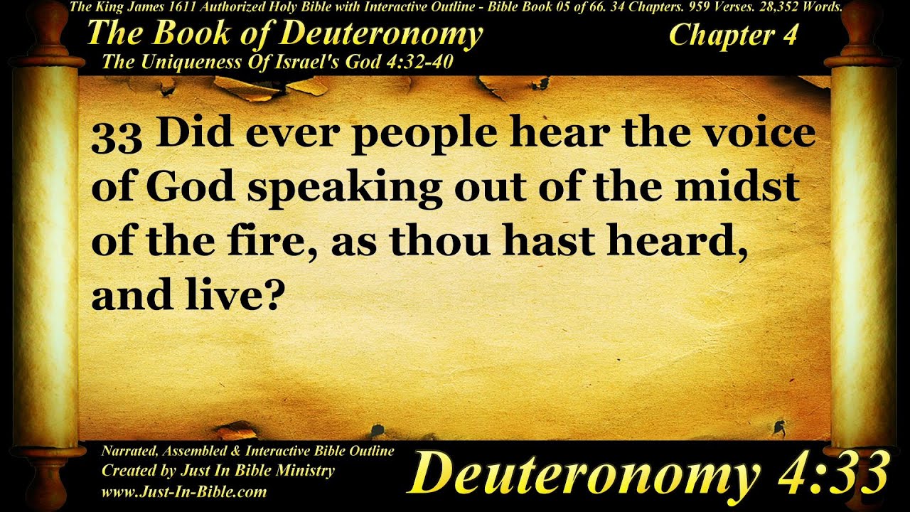 Bible Book #05 - Deuteronomy Chapter 4 - The Holy Bible KJV Read Along ...