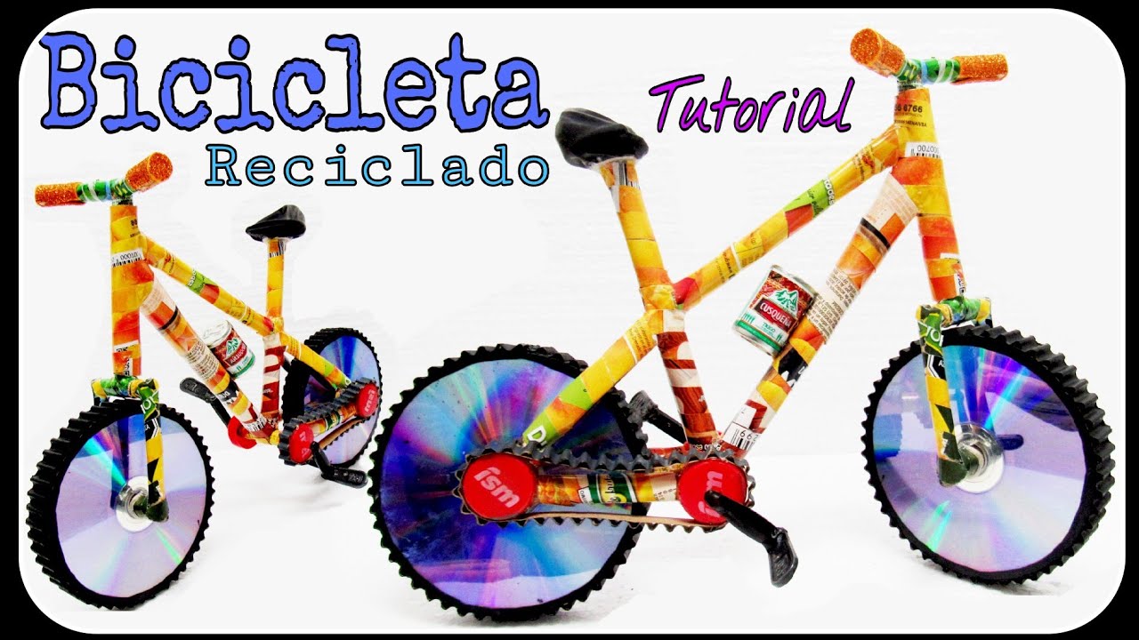 🚲Cómo hacer una BICICLETA 🚲 con material RECICLADO _ con medidas - YouTube